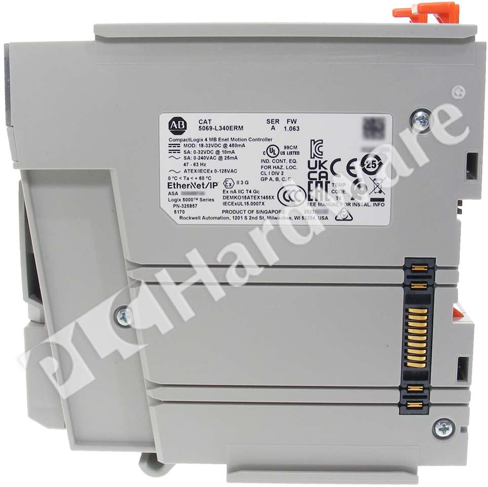PLC Hardware: Allen-Bradley 5069-L340ERM CompactLogix 5380 Controller, 4 MB