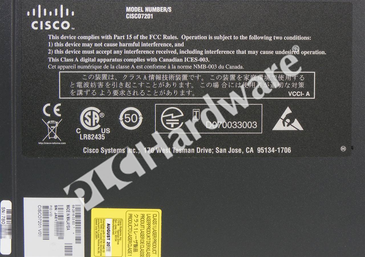 PLC Hardware - Cisco CISCO7201, Surplus Sealed Pre-owned