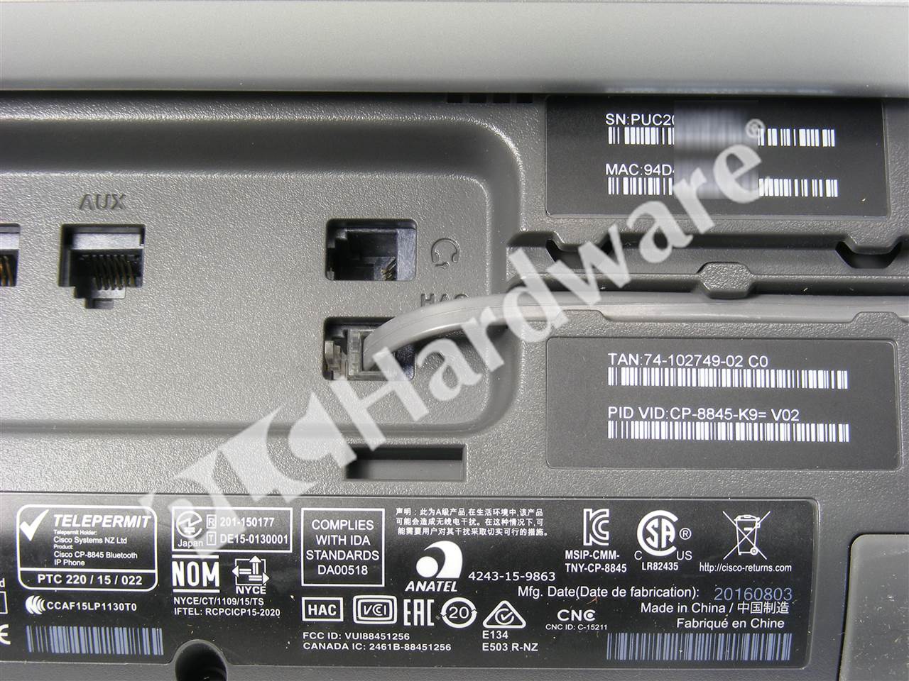 PLC Hardware: Cisco CP-8845-K9 IP Video Phone 8845, 5-Lines, Camera ...