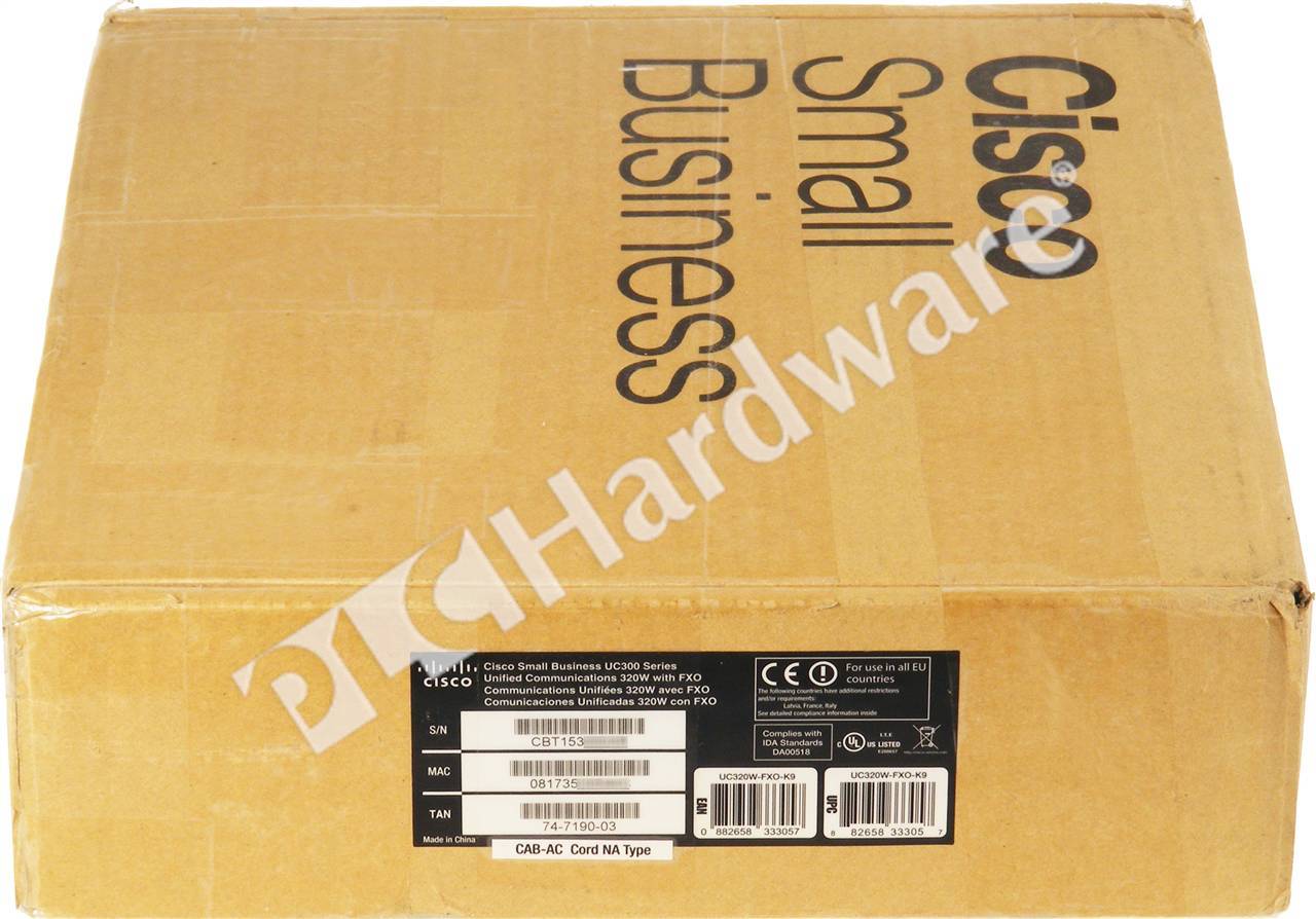 PLC Hardware - Cisco UC320W-FXO-K9, Surplus Open Pre-owned