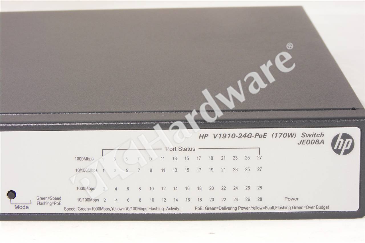 PLC Hardware: HP ProCurve JE008A Switch 1910-24G-PoE (170W) 24 GE-T & 4 ...