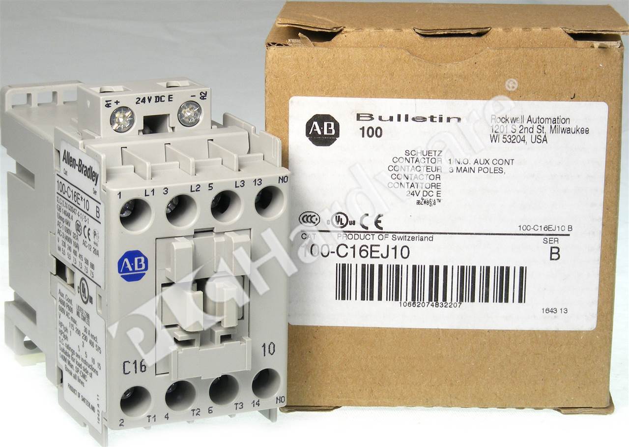 PLC Hardware - Allen Bradley 100-C16EJ10 Series B, Surplus Open Pre-owned