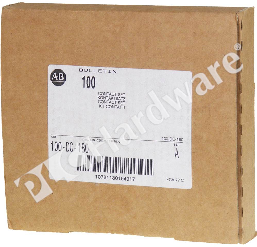PLC Hardware: Allen-Bradley 100-DC-180 Contact Set for 100-D180 Contactors
