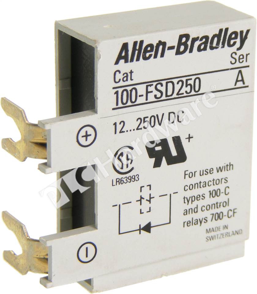 PLC Hardware: Allen-Bradley 100-FSD250 Surge Suppressor, 12-250V DC