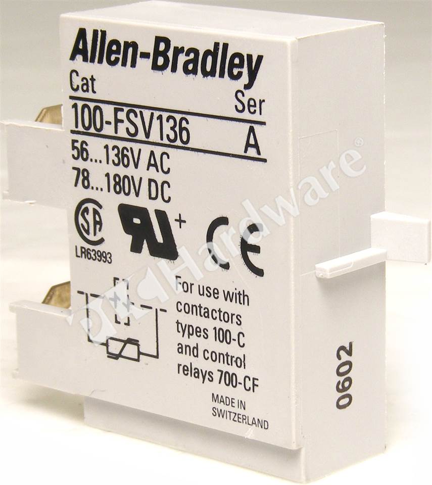 PLC Hardware - Allen Bradley 100-FSV136 Series A, Used PLCH Packaging