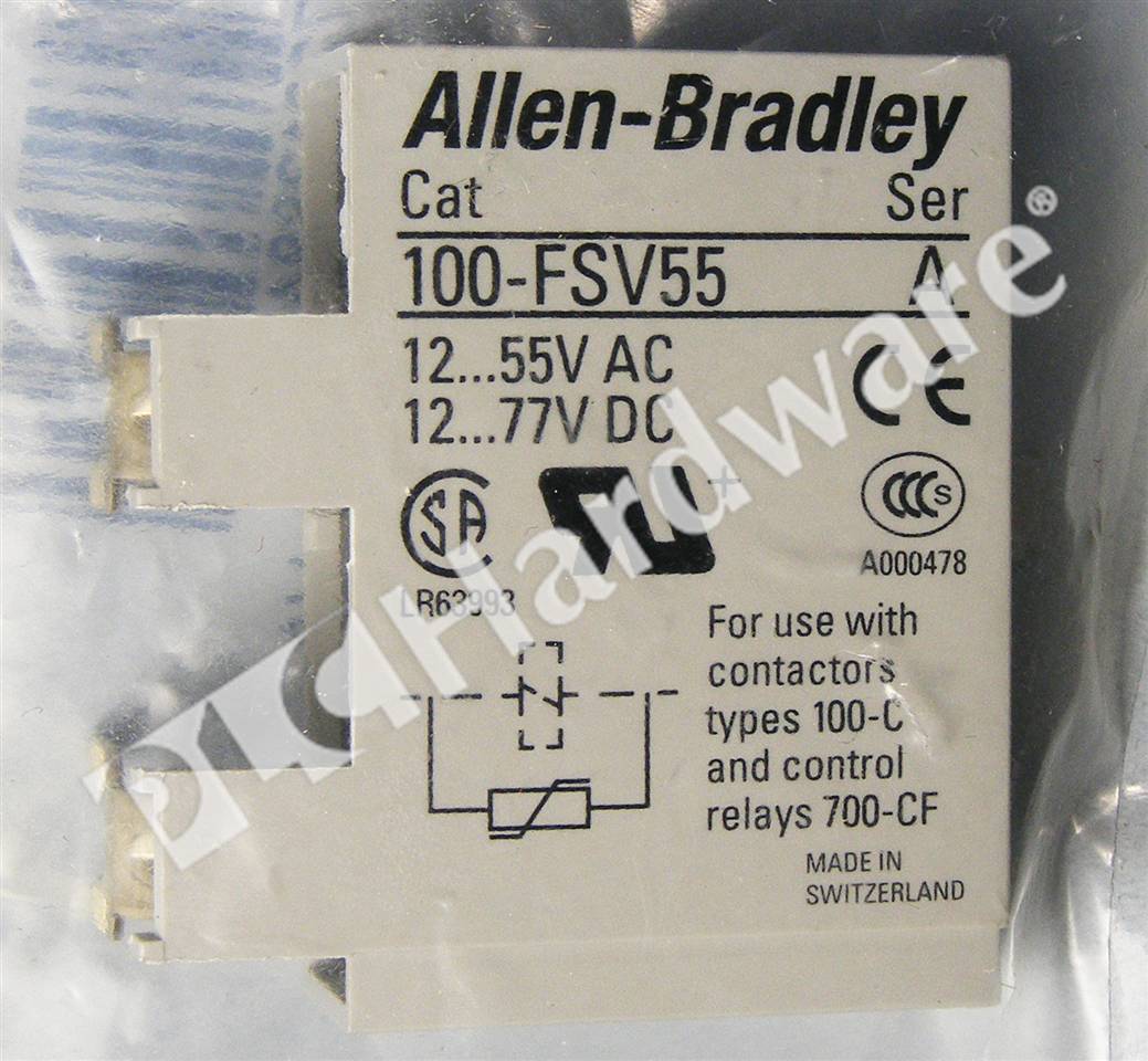PLC Hardware - Allen Bradley 100-FSV55 Series A, Surplus Sealed Pre-owned