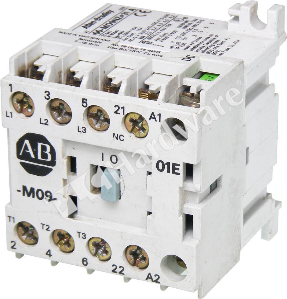 PLC Hardware: Allen-Bradley 100-M09NZ2431 Contactor, Mini, IEC, 3-P, 9A ...