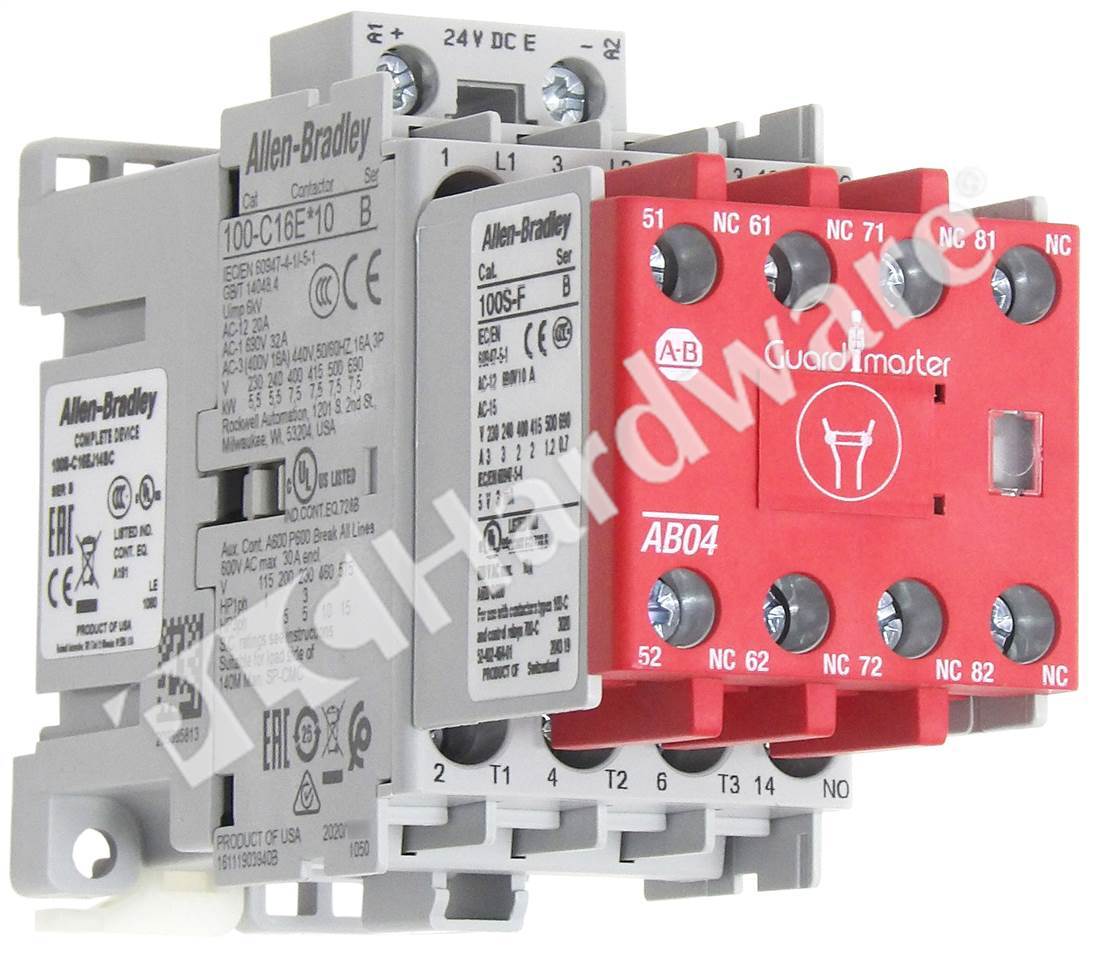 PLC Hardware: Allen-Bradley 100S-C16EJ14BC MCS Safety Contactor, 3P, 16A