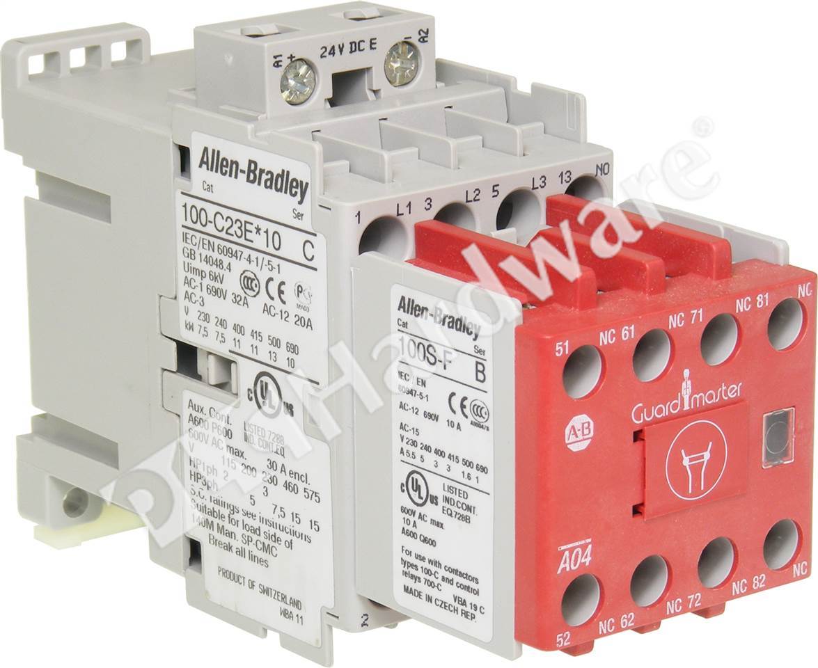 PLC Hardware: Allen-Bradley 100S-C23EJ14C 100S-C Safety Contactor 23A ...