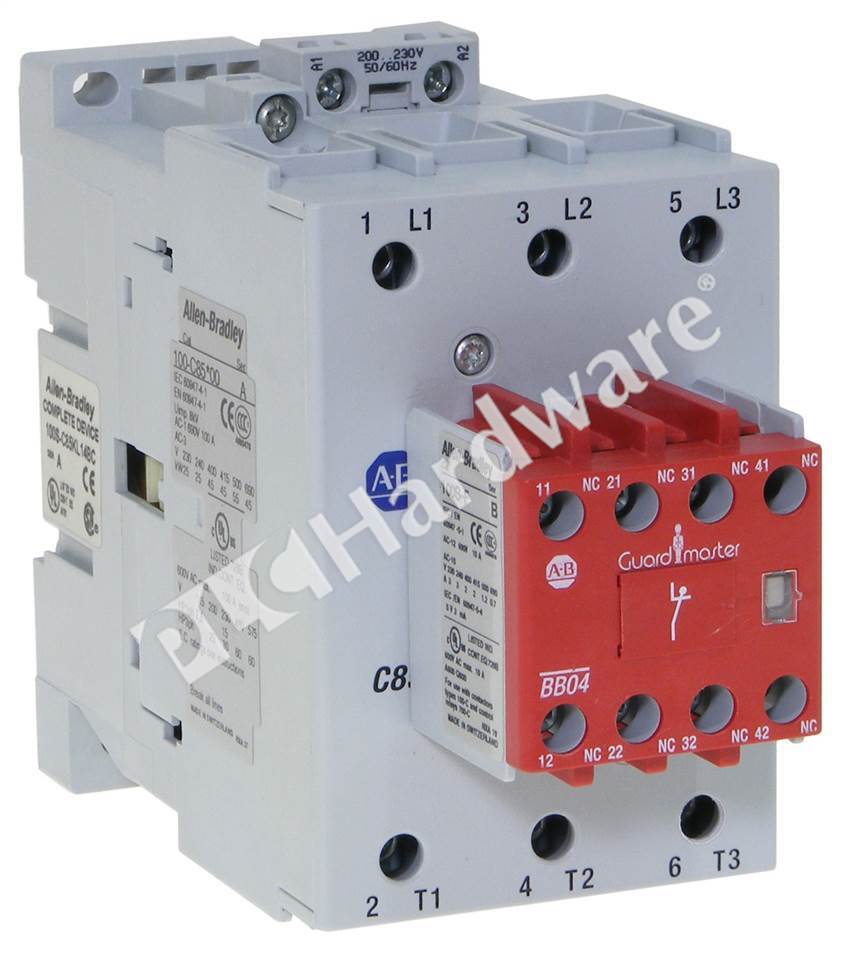 PLC Hardware: Allen-Bradley 100S-C85KL14BC 100S-C Safety Contactor, 3P, 85A