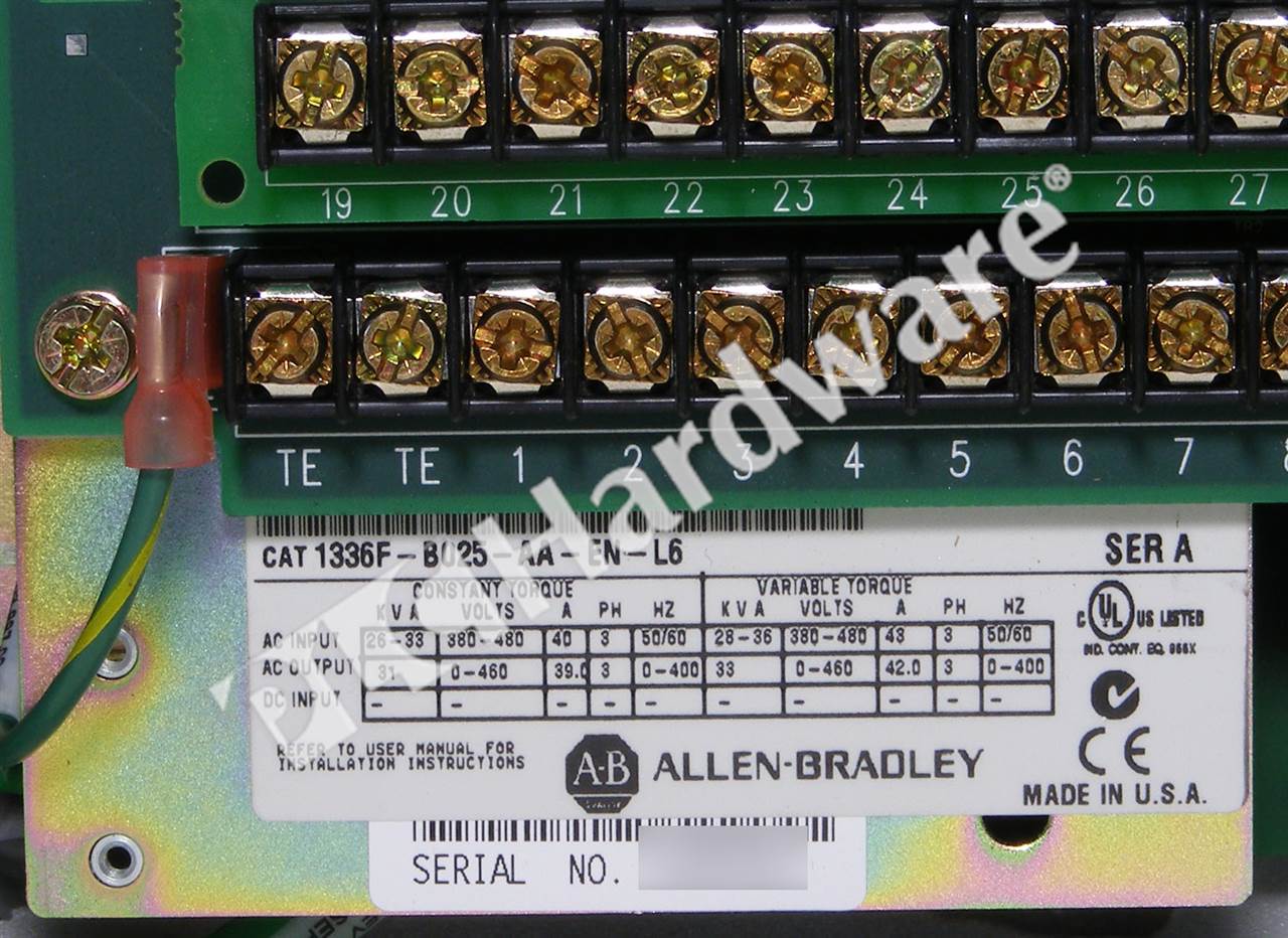 PLC Hardware - Allen Bradley 1336F-B025-AA-EN-L6 Series A, Surplus in ...
