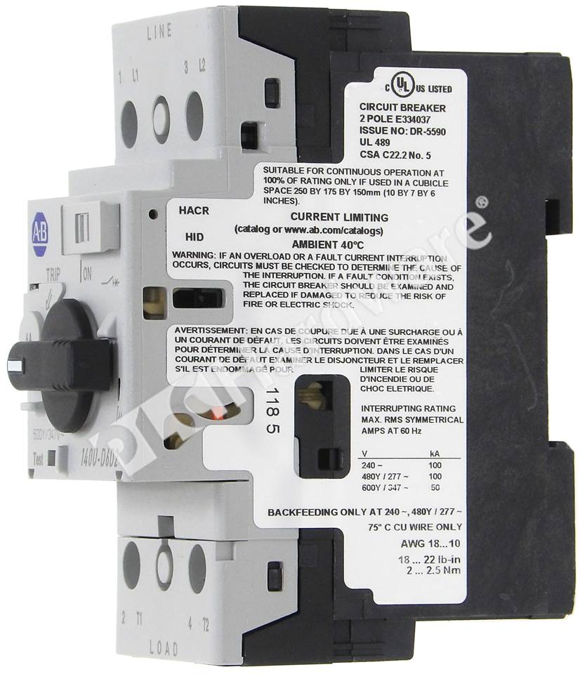 PLC Hardware - Allen Bradley 140U-D6D2-B60 Series B, Surplus Open Pre-owned
