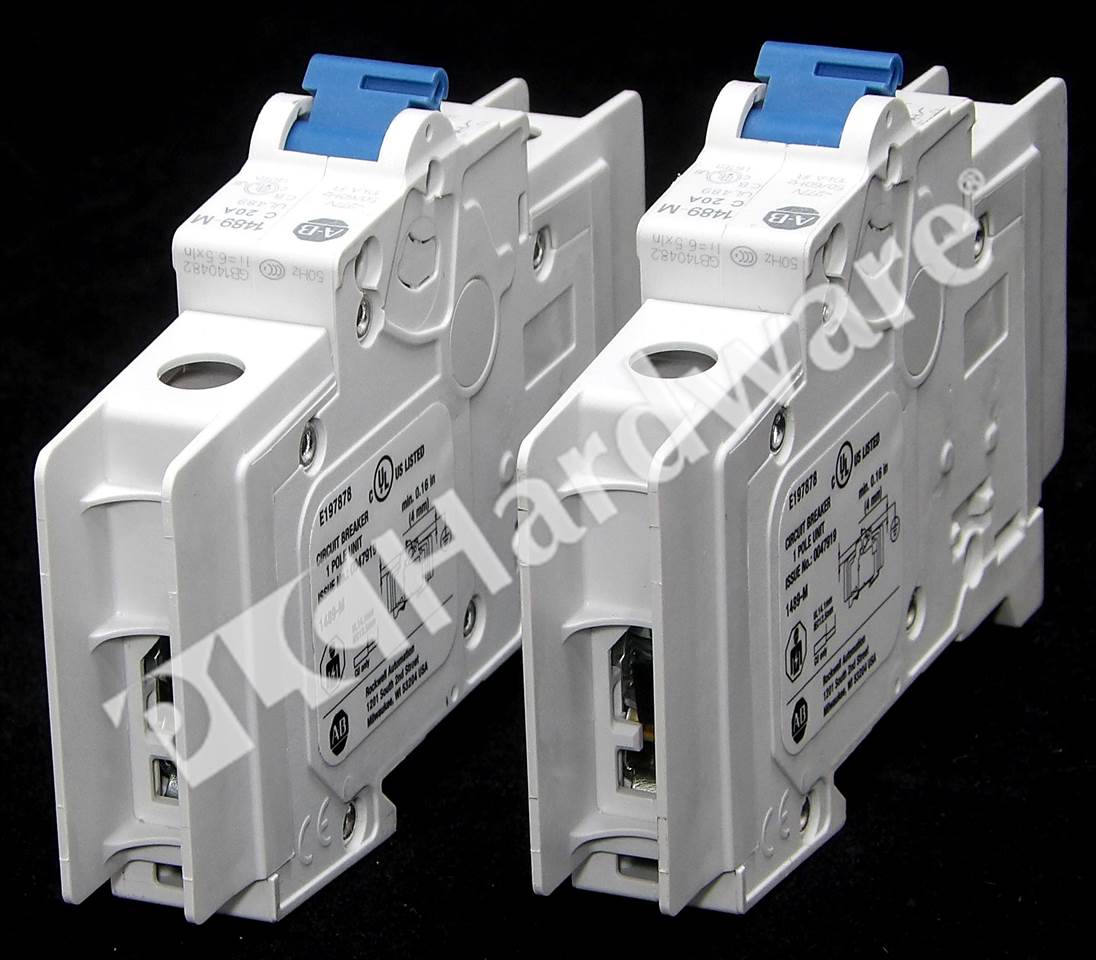 PLC Hardware: Allen-Bradley 1489-M1C200 Miniature Circuit Breaker, 1-P, 20A