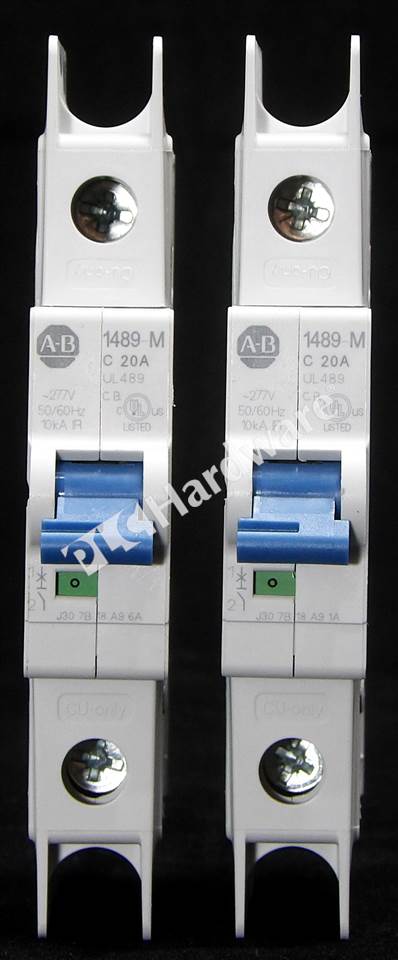 PLC Hardware: Allen-Bradley 1489-M1C200 Miniature Circuit Breaker, 1-P, 20A