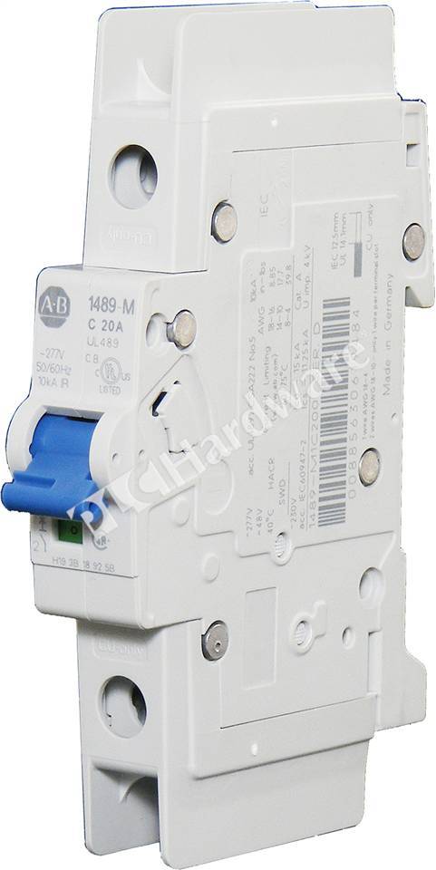 PLC Hardware: Allen-Bradley 1489-M1C200 Miniature Circuit Breaker, 1-P, 20A
