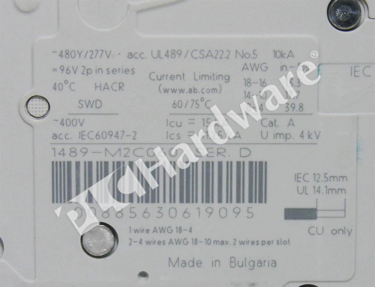 PLC Hardware - Allen Bradley 1489-M2C060 Series D, Surplus Sealed Pre-owned