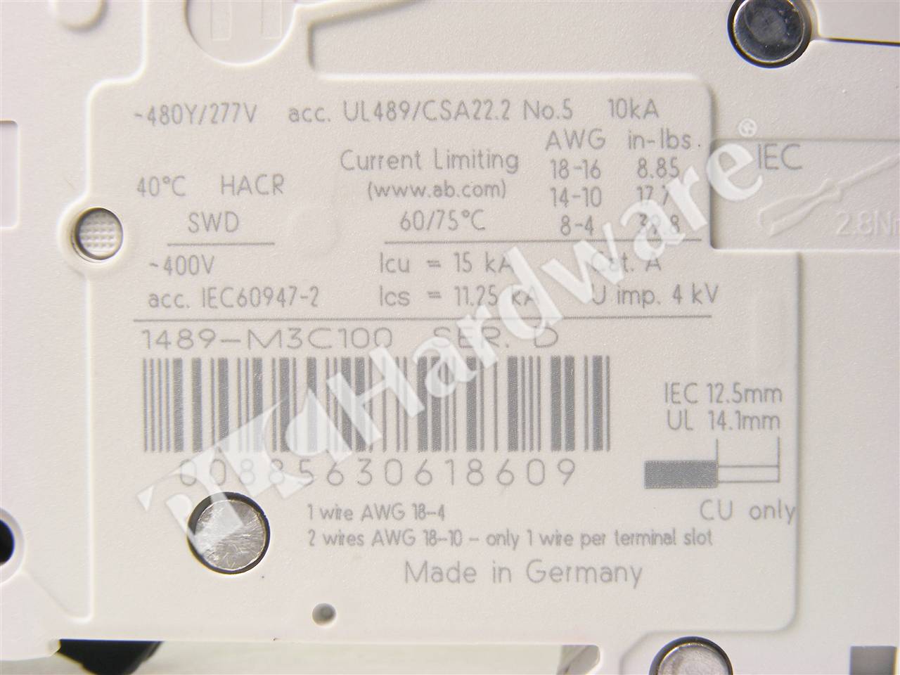 PLC Hardware - Allen Bradley 1489-M3C100 Series D, Used PLCH Packaging