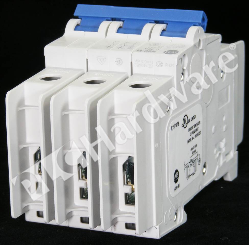 PLC Hardware: Allen-Bradley 1489-M3C200 Miniature Circuit Breaker, 3-P, 20A