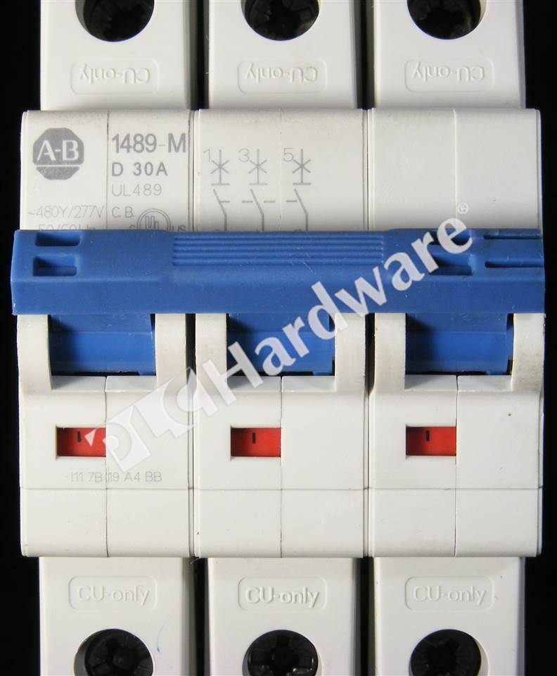PLC Hardware: Allen-Bradley 1489-M3D300 Miniature Circuit Breaker, 3-P, 30A