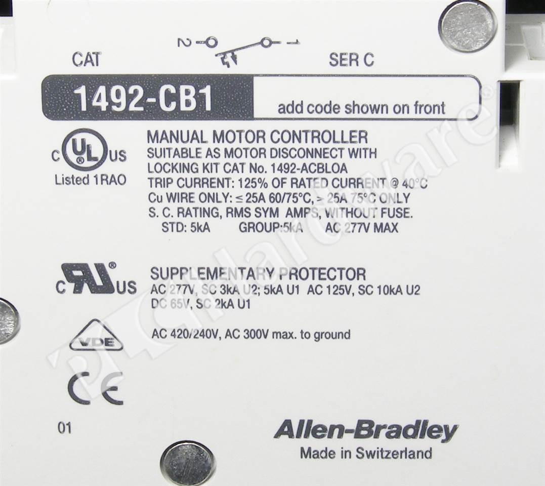 PLC Hardware - Allen Bradley 1492-CB1G030 Series C, Used PLCH Packaging