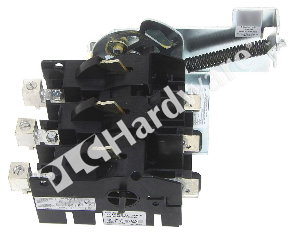 PLC Hardware: Allen-Bradley 1494U-D100 Disconnect Switch, 100A, Non-Fusible