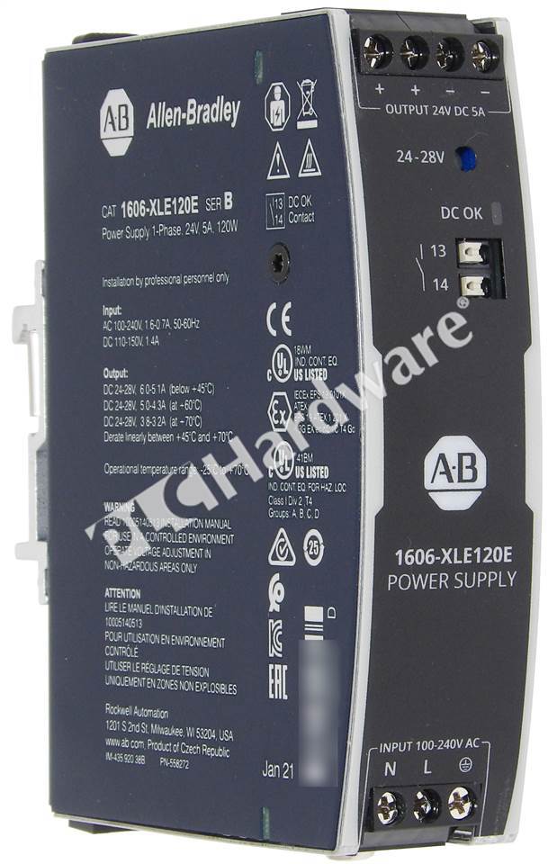PLC Hardware: Allen-Bradley 1606-XLE120E Essential Power Supply 24-28V ...