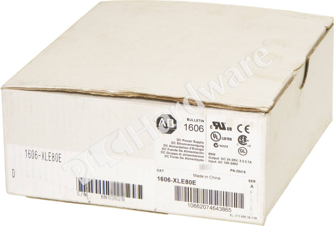 PLC Hardware - Allen Bradley 1606-XLE80E Series A, Surplus Open Pre-owned