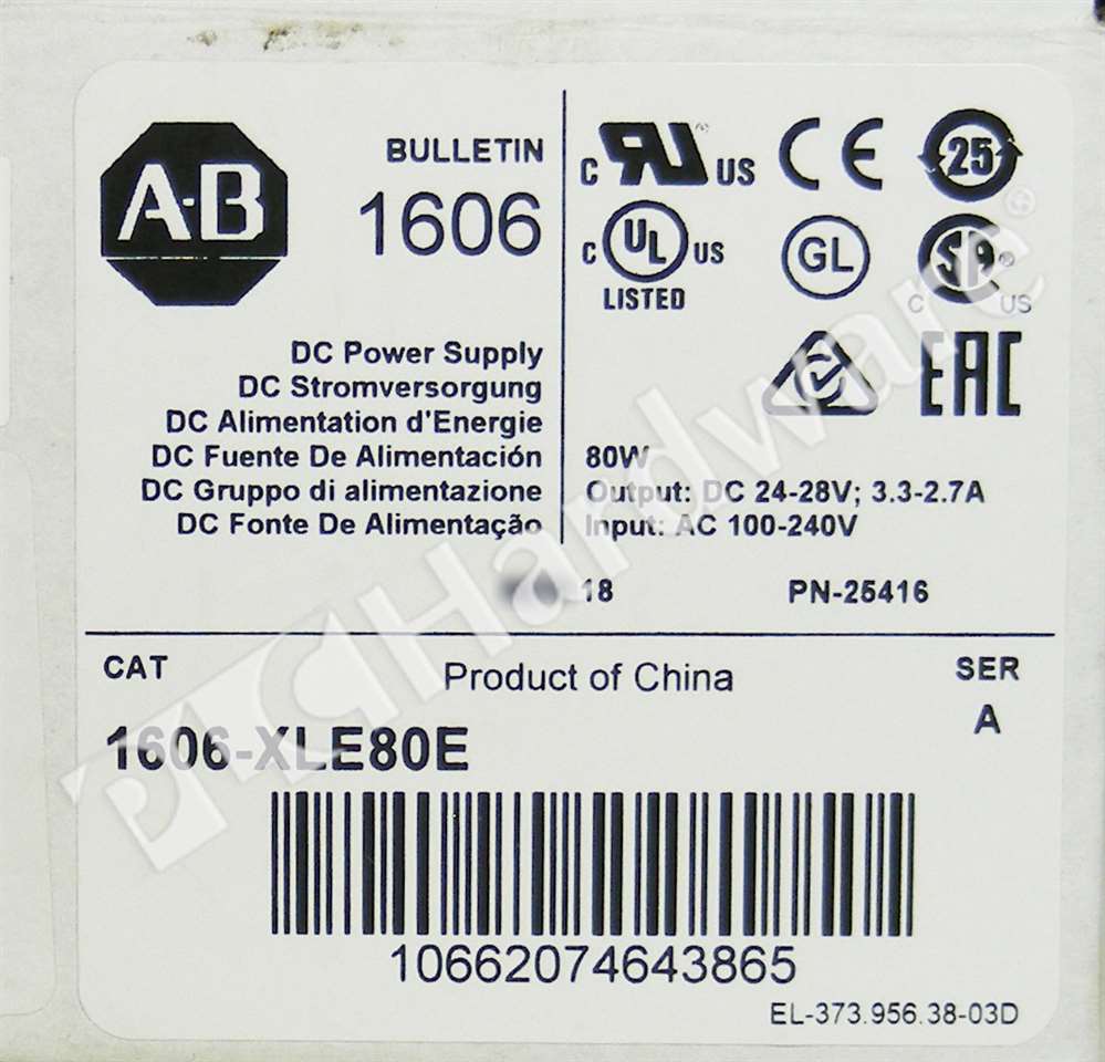 PLC Hardware - Allen Bradley 1606-XLE80E