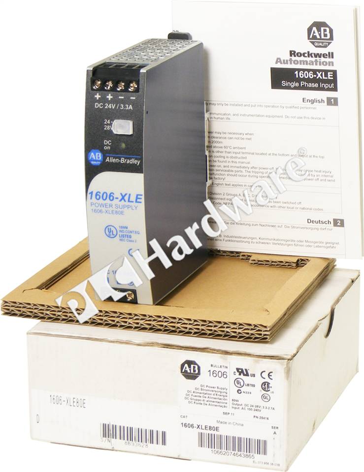 PLC Hardware - Allen Bradley 1606-XLE80E Series A, Surplus Open Pre-owned