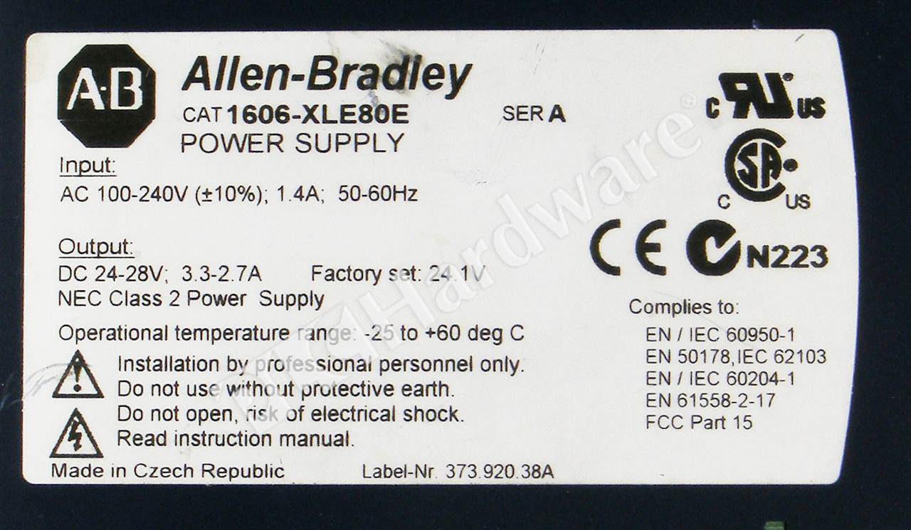 PLC Hardware - Allen Bradley 1606-XLE80E Series A, Used PLCH Packaging