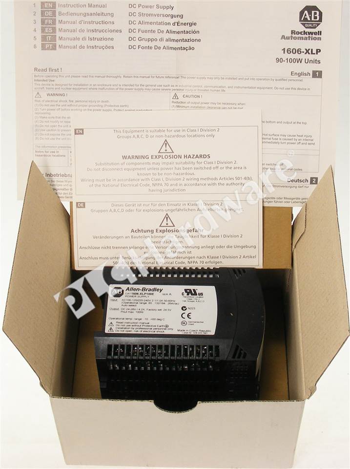 PLC Hardware: Allen-Bradley 1606-XLP100E AC/DC Power Supply, 120/240V ...