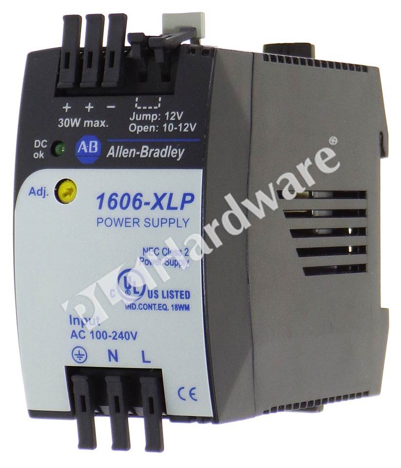 PLC Hardware: Allen-Bradley 1606-XLP30B Power Supply 10-12V DC, 100-240V AC