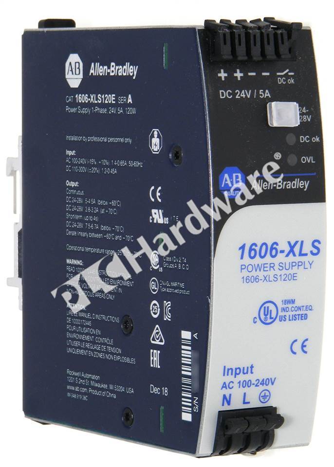 PLC Hardware - Allen Bradley 1606-XLS120E Series A, Surplus PLCH Pre-owned