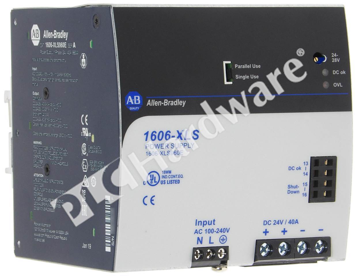 PLC Hardware - Allen Bradley 1606-XLS960E Series A, Used PLCH Packaging