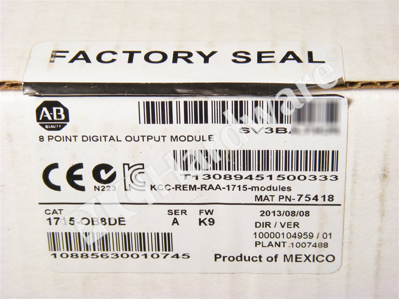 PLC Hardware: Allen-Bradley 1715-OB8DE Redundant I/O 8-Ch Diagnostic Output