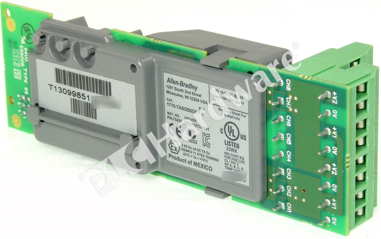 PLC Hardware - Allen Bradley 1715-TASOB8DE Series A, Used PLCH Packaging