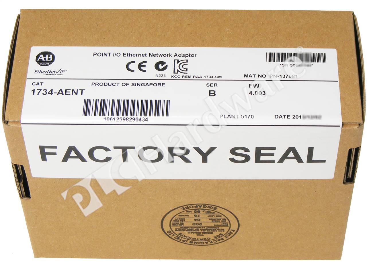 PLC Hardware - Allen Bradley 1734-AENT Series B, Surplus Sealed Pre-owned