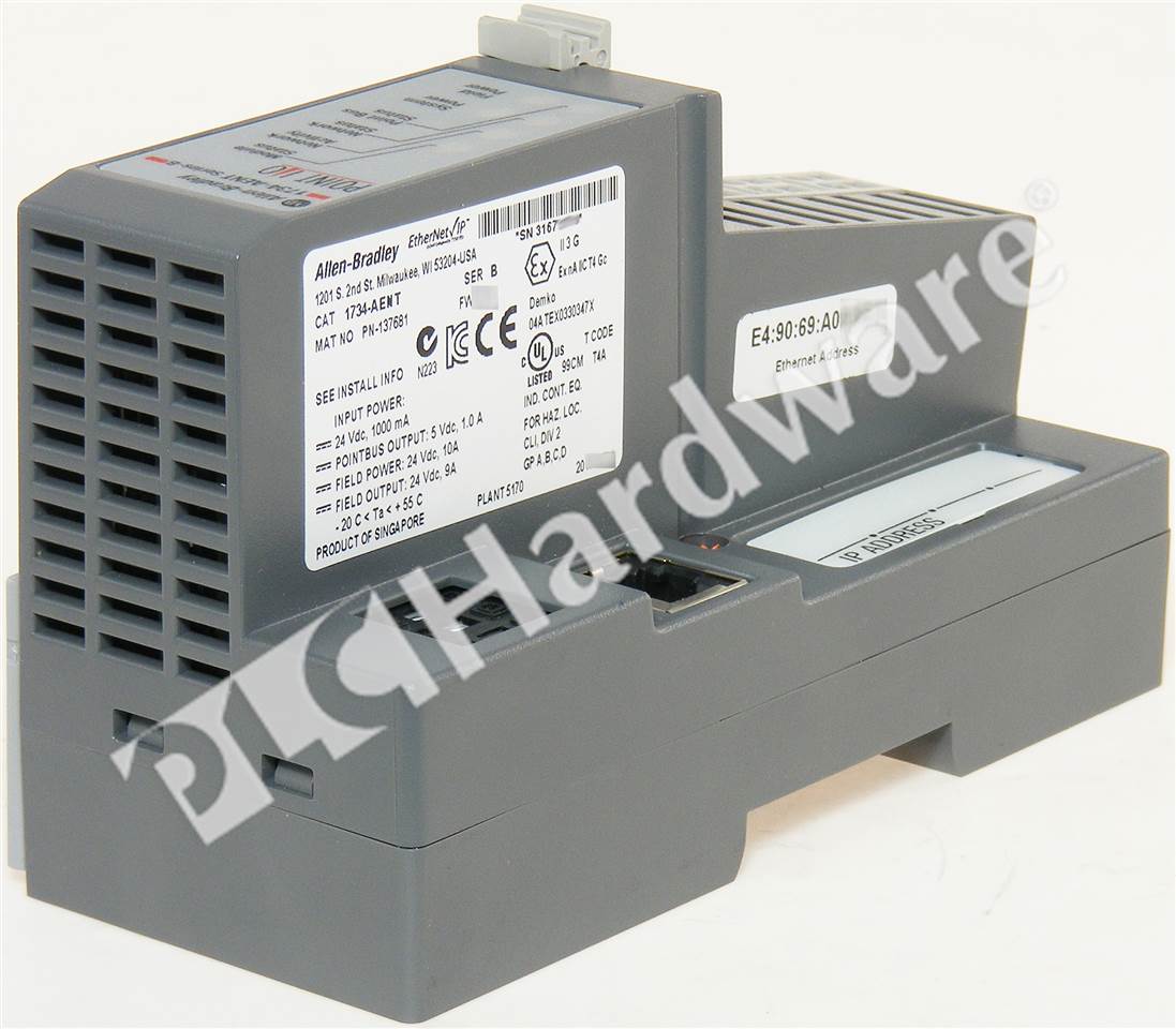PLC Hardware: Allen-Bradley 1734-AENT EtherNet/IP TP Media I/O Adapter ...