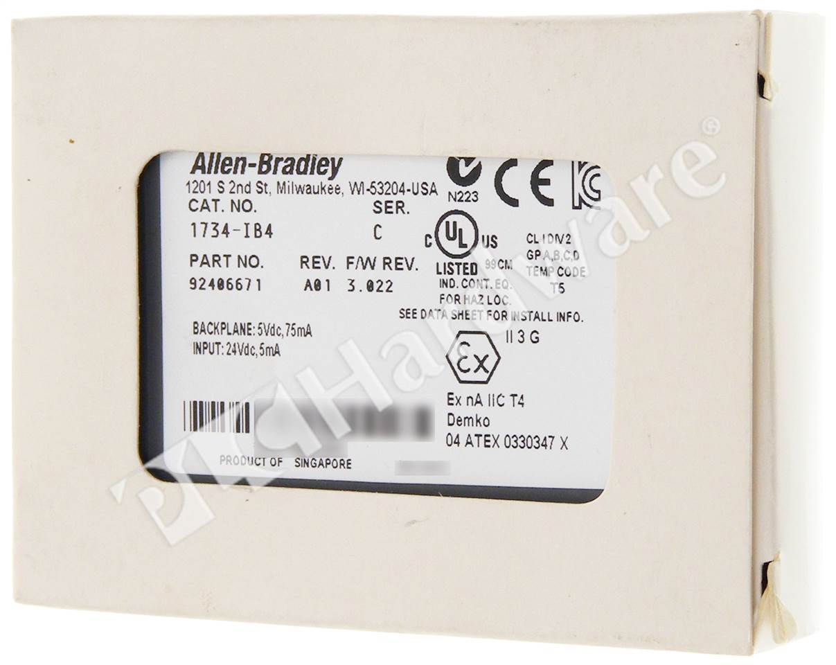 PLC Hardware - Allen Bradley 1734-IB4 Series C, Surplus Open Pre-owned