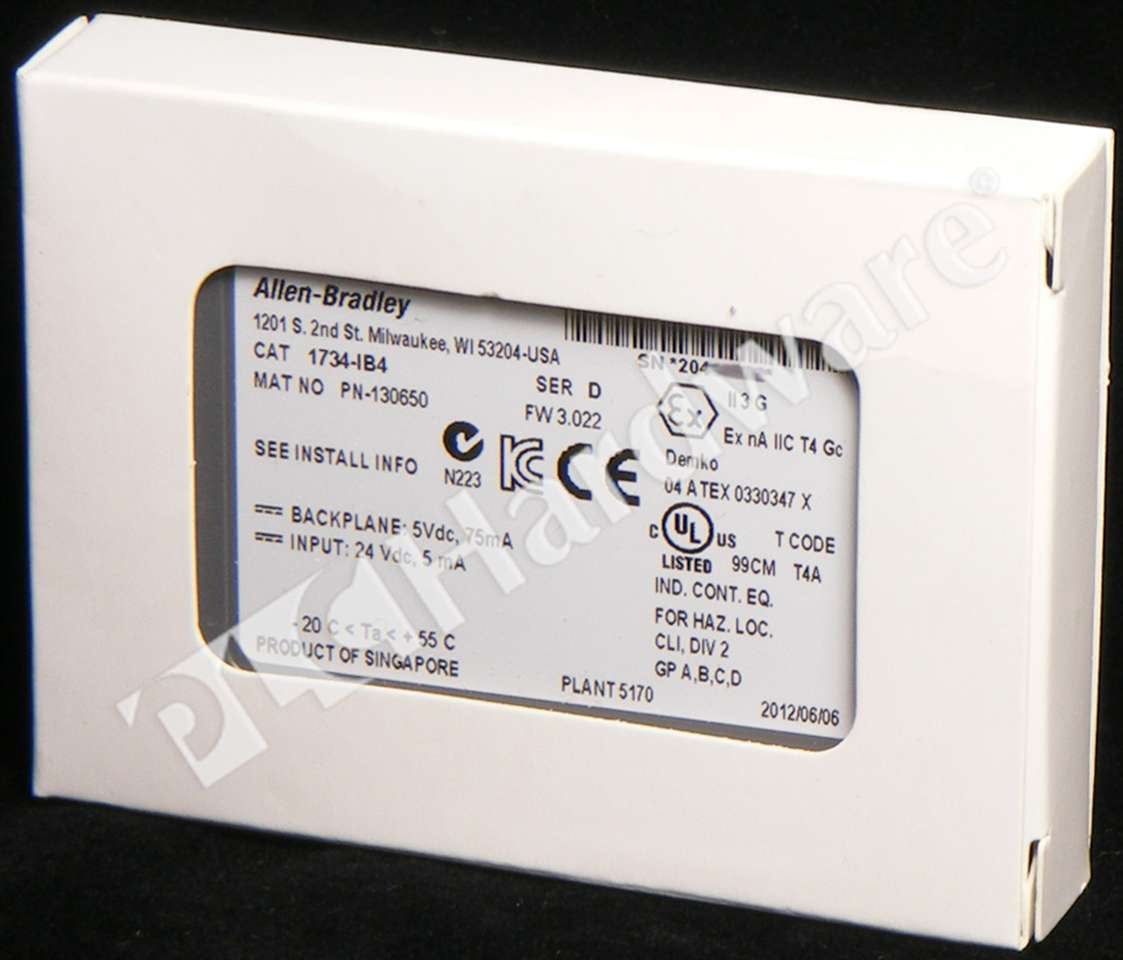 PLC Hardware: Allen-Bradley 1734-IB4 POINT I/O 24VDC 4-Ch Sink Input Module