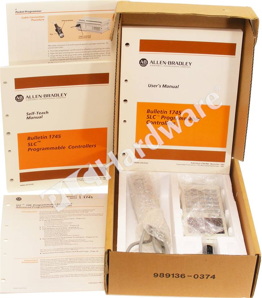 PLC Hardware: Allen-Bradley 1745-PT1 Pocket Programmer & Cable for PLC