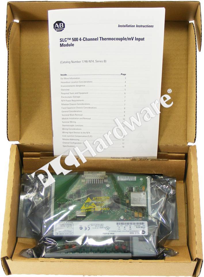 PLC Hardware: Allen-Bradley 1746-NT4 4 Thermocouple/mV Analog Input ...
