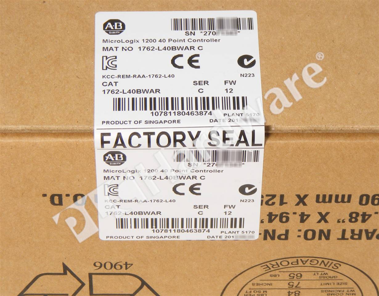 PLC Hardware: Allen-Bradley 1762-L40BWAR MicroLogix 1200 40P DC Controller