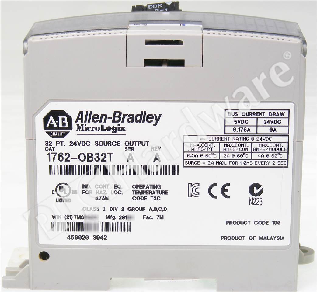 PLC Hardware: Allen-Bradley 1762-OB32T MicroLogix Digital Output, 32-P ...