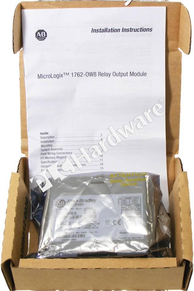 PLC Hardware: Allen-Bradley 1762-OW8 MicroLogix 8-P AC/DC Relay Output ...