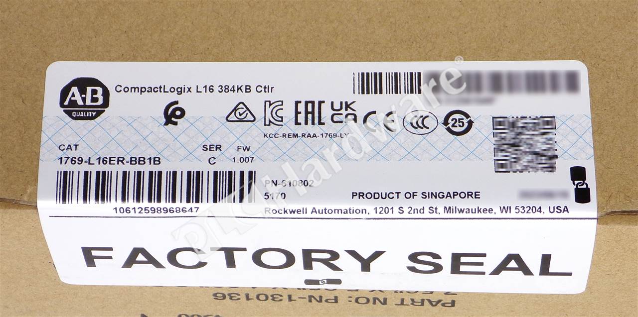 PLC Hardware - Allen Bradley 1769-L16ER-BB1B Series C, Surplus Sealed ...