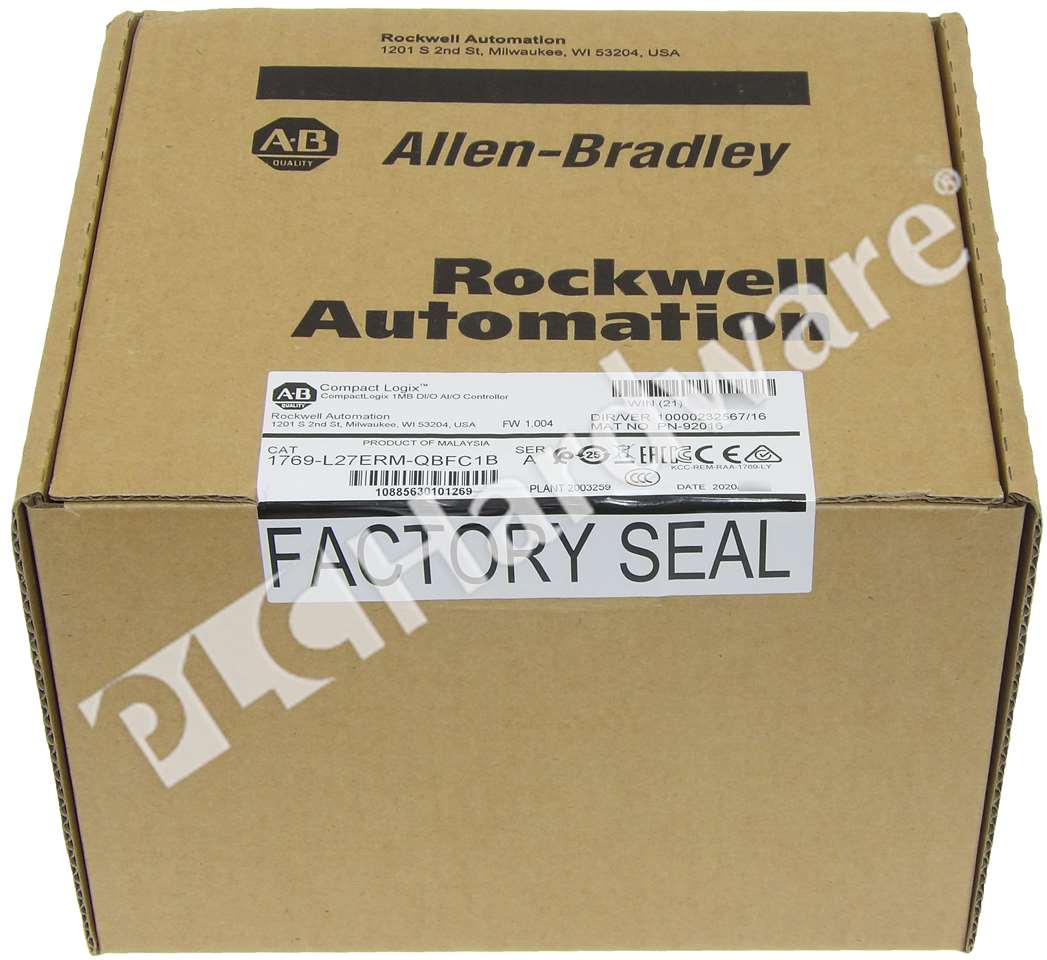 Plc Hardware Allen Bradley 1769 L27erm Qbfc1b Compactlogix 5370 L2 1mb