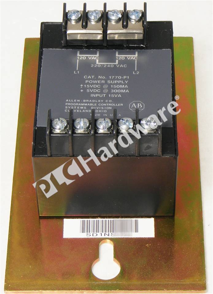 PLC Hardware: Allen-Bradley 1770-P1 PLC-5 Power Supply 120//240VAC to 5 ...