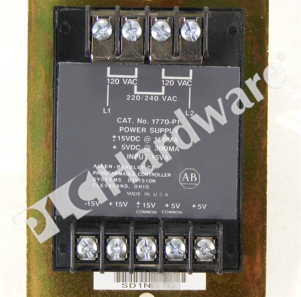 PLC Hardware: Allen-Bradley 1770-P1 PLC-5 Power Supply 120//240VAC to 5 ...