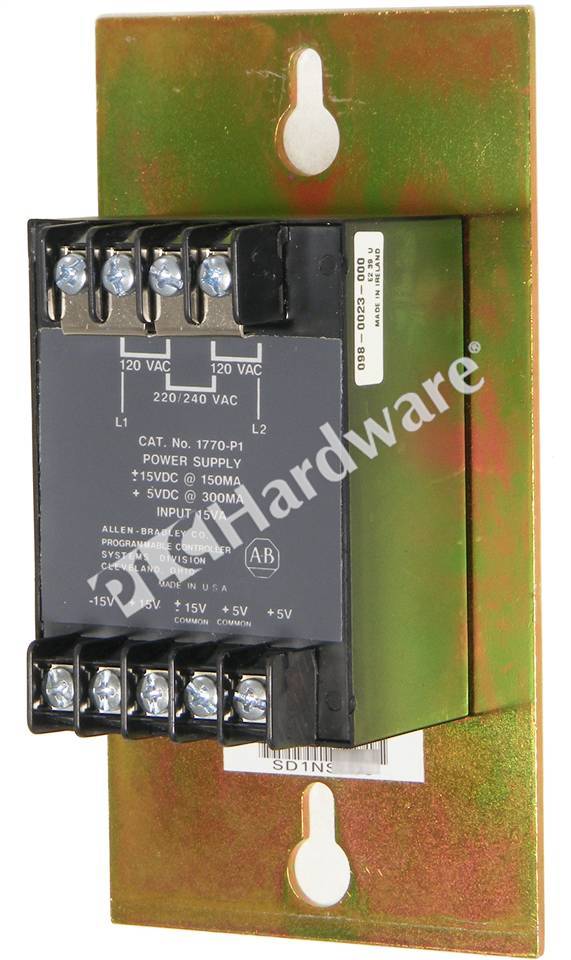 PLC Hardware: Allen-Bradley 1770-P1 PLC-5 Power Supply 120//240VAC to 5 ...